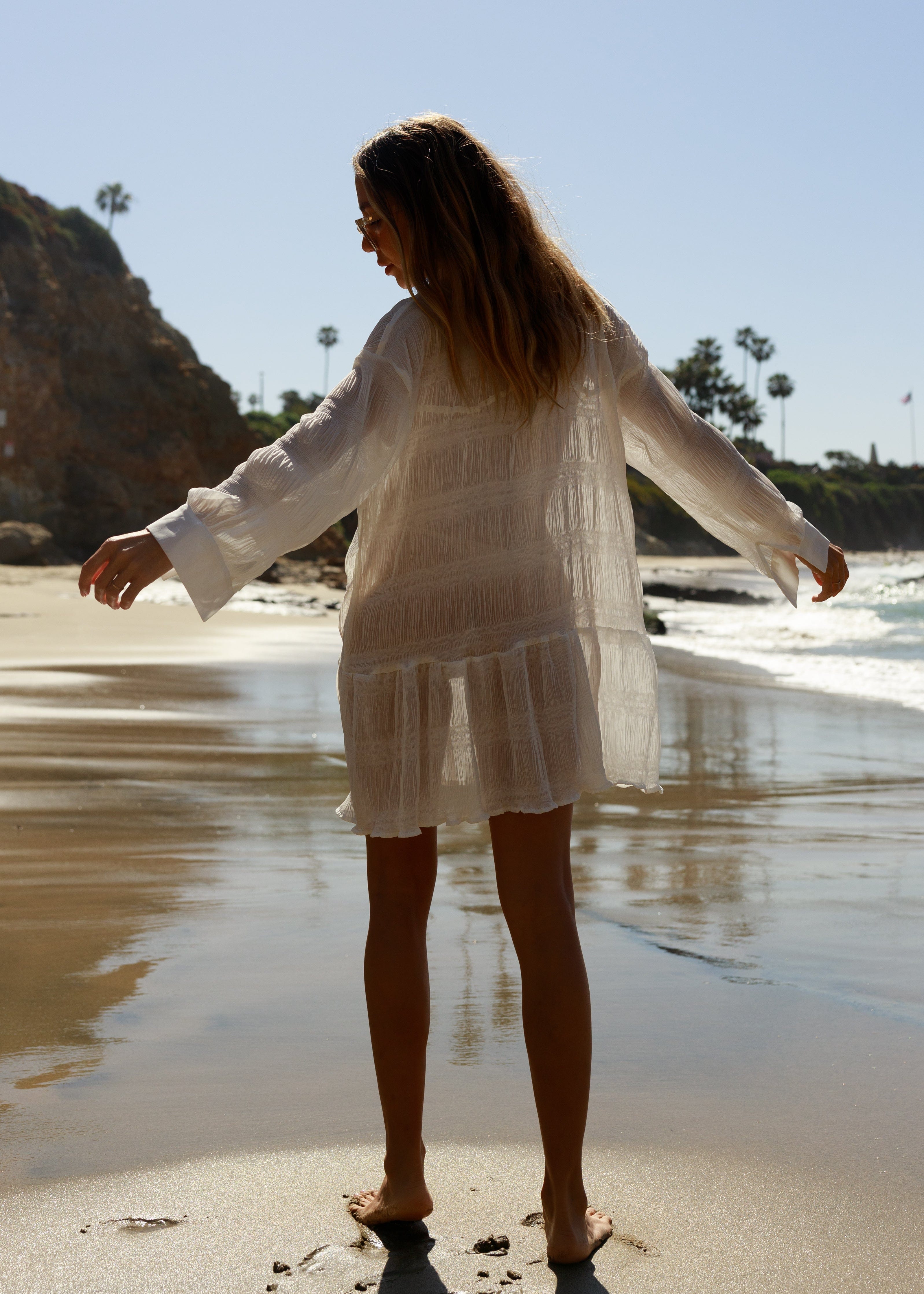 Camilla Sheer Swing Tunic Dress – AMĒNAH